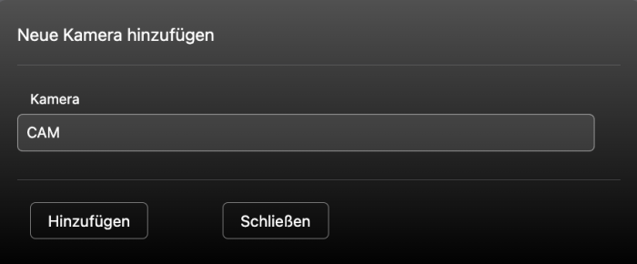 Kamera Mjpeg hinzufügen – Xsolution X-Server